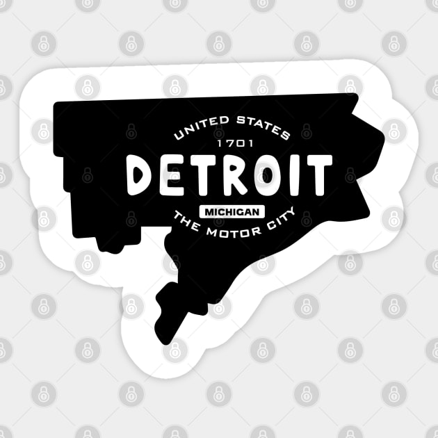 Detroit Driven Legacy - The Motor City - Detroit Michigan - Sticker ...