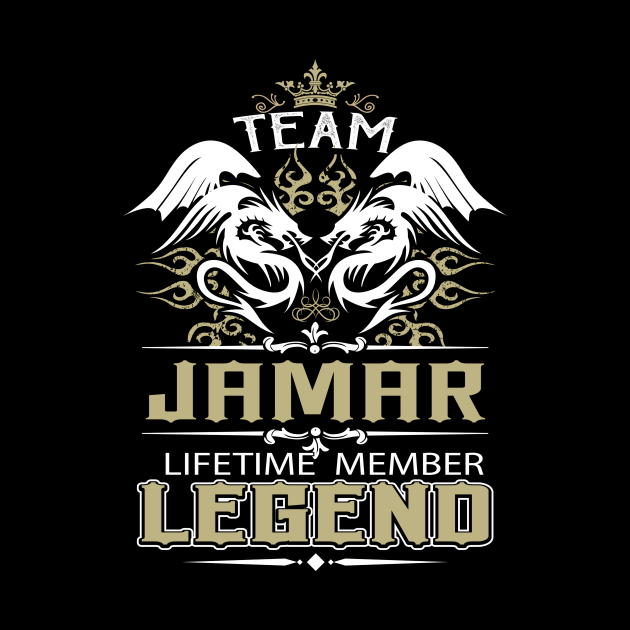 Jamar Name T Shirt - Team Jamar Lifetime Member Legend Name Gift Item ...