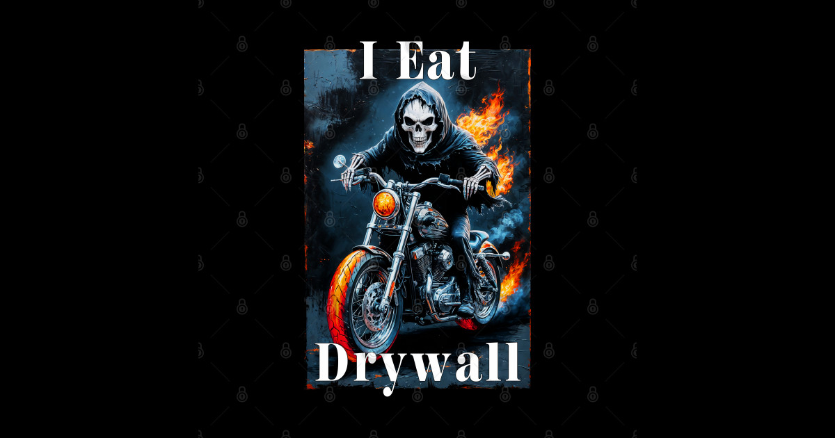 I Eat Drywall Funny Cringe Hard Skeleton Meme - I Eat Drywall - Sticker ...