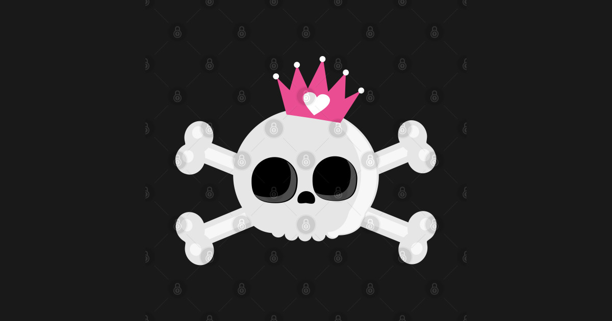 Cute Emo Skull with Crown - Cute Emo Skull With Crown - T-Shirt | TeePublic