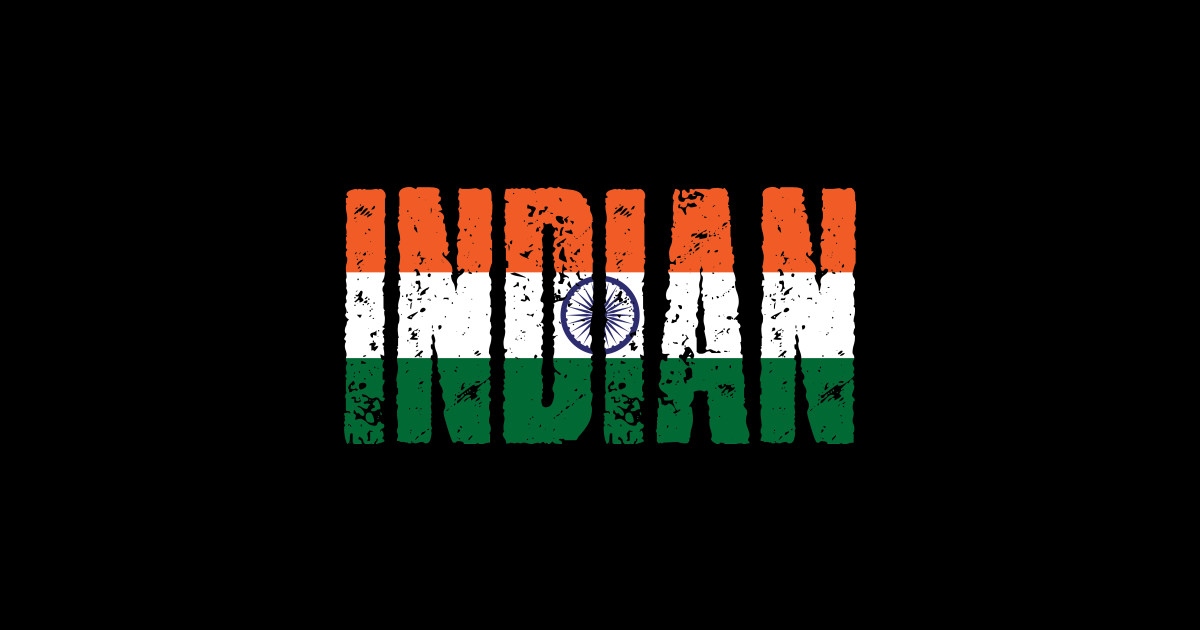 Indian Text with India Flag Vintage - India - Posters and Art Prints ...