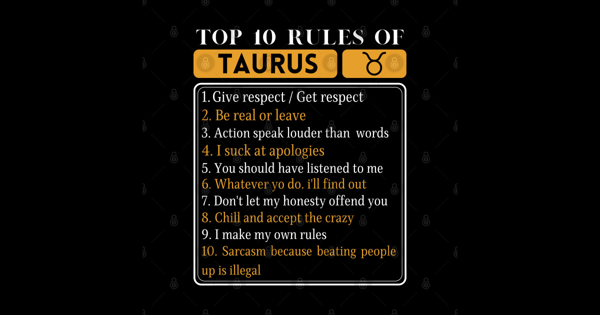 Top 10 rules of Taurus, Taurus Traits Facts Horoscope Zodiac - Top 10 ...
