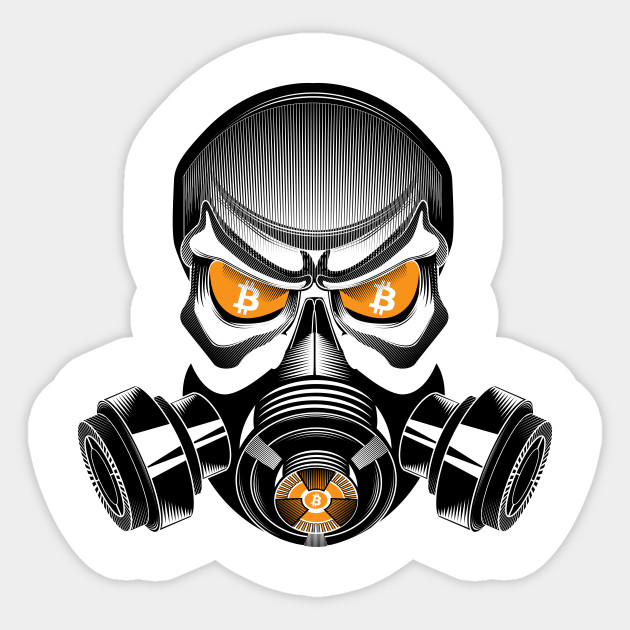 Bitcoin Mask - Bitcoin - Sticker | TeePublic