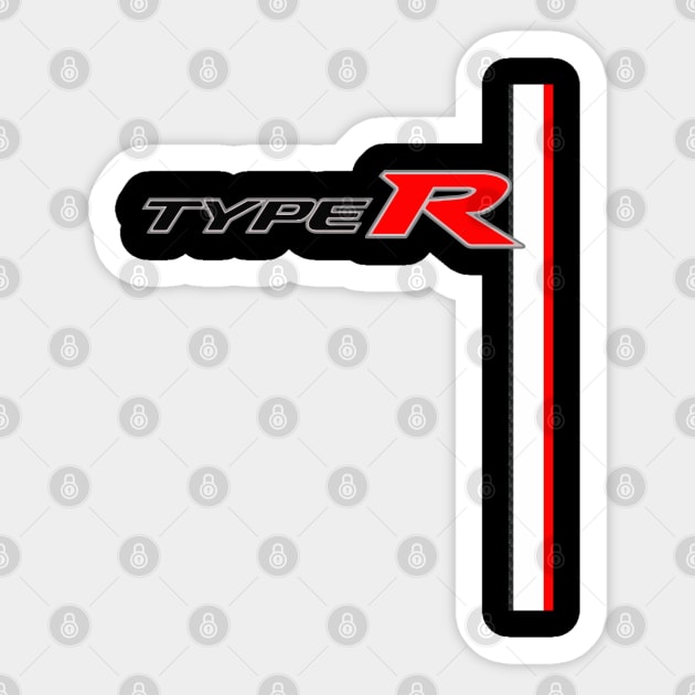 FK8 Type R Championship white racing stripe - Civic Type R - Sticker ...