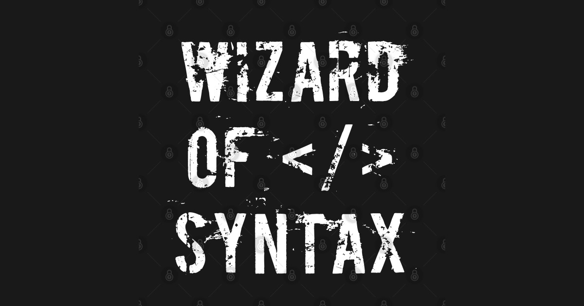 Wizard of syntax - Programmer - T-Shirt | TeePublic