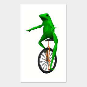 Dat Boi: frog on unicycle - Meme - T-Shirt | TeePublic