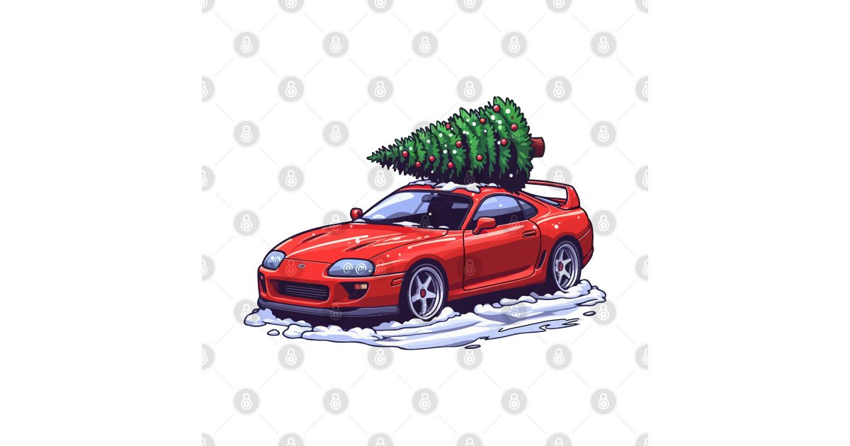 Toyota Supra Christmas - Toyota Supra - T-Shirt | TeePublic