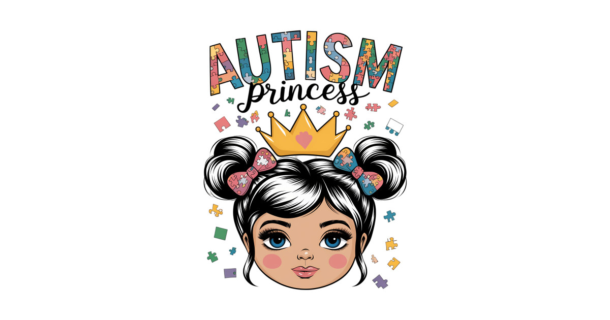 Autism Princess Afro Girls Bow Daughter Autism Awareness - Autism ...