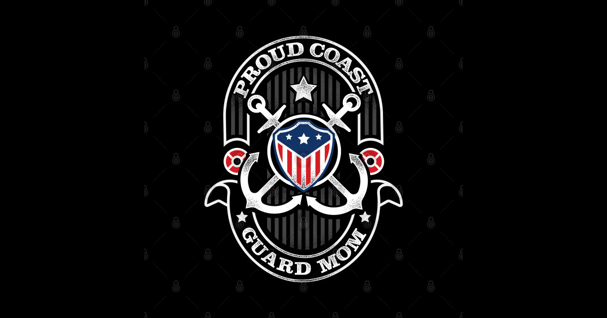 Proud Coast Guard Mom - Proud Coast Guard Mom - Sticker | TeePublic