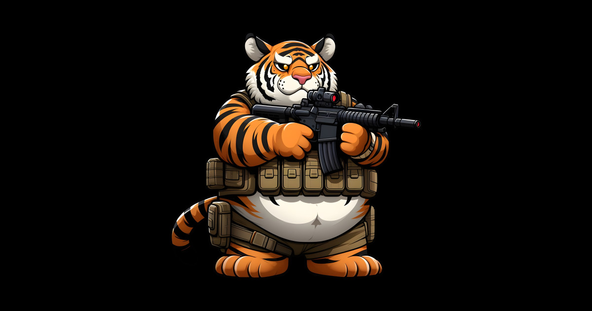 Tactical Tiger - Tiger - Sticker | TeePublic