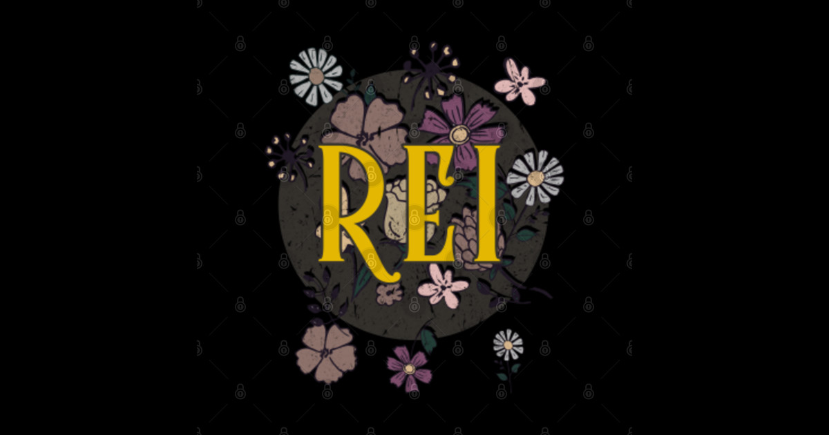 Aesthetic Anime Name Rei Flowers Retro Styles - Rei - Sticker | TeePublic