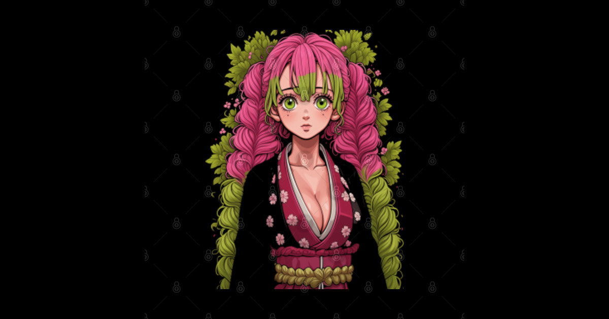 mitsuri kanroji - Kimetsu No Yaiba - Sticker | TeePublic