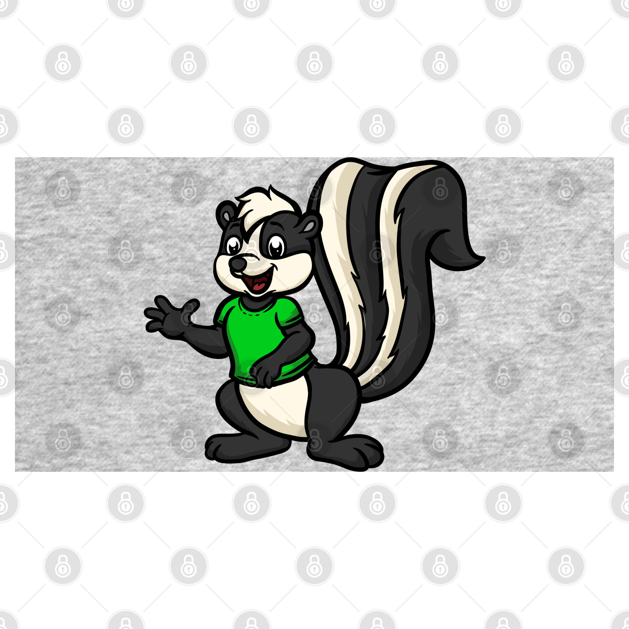 Cute Anthropomorphic Human-like Cartoon Character Skunk in Clothes ...