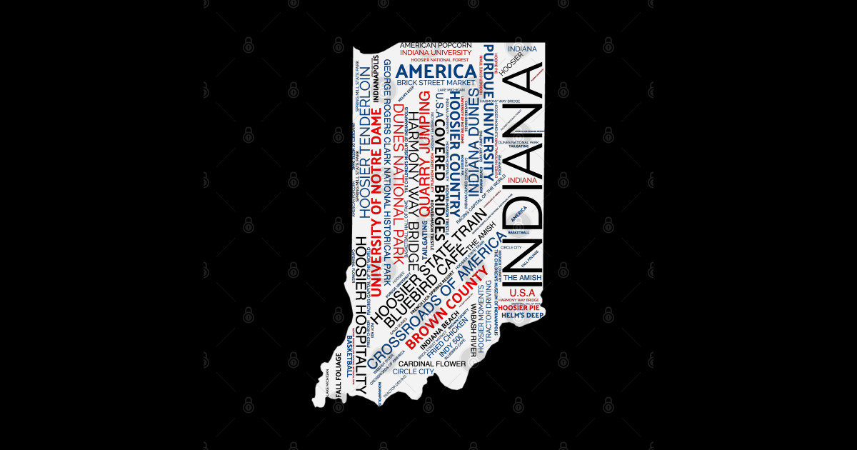 Indiana's Heartland Beauty - Indiana State - Sticker | TeePublic
