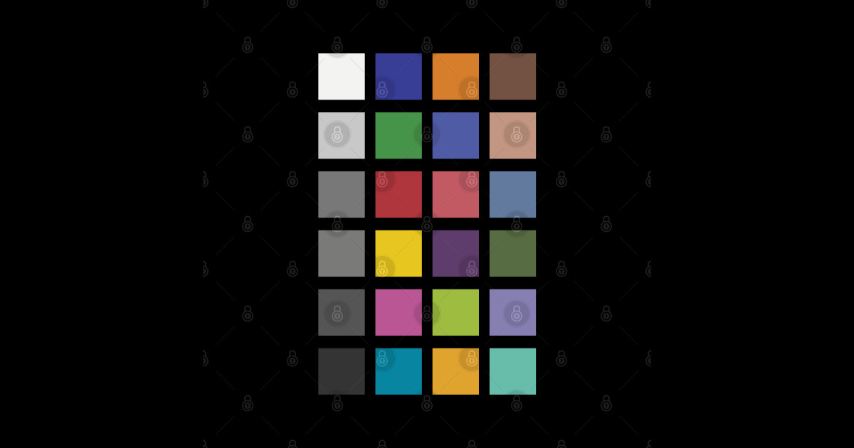Color Chart (Squares) - Color Chart - Sticker | TeePublic