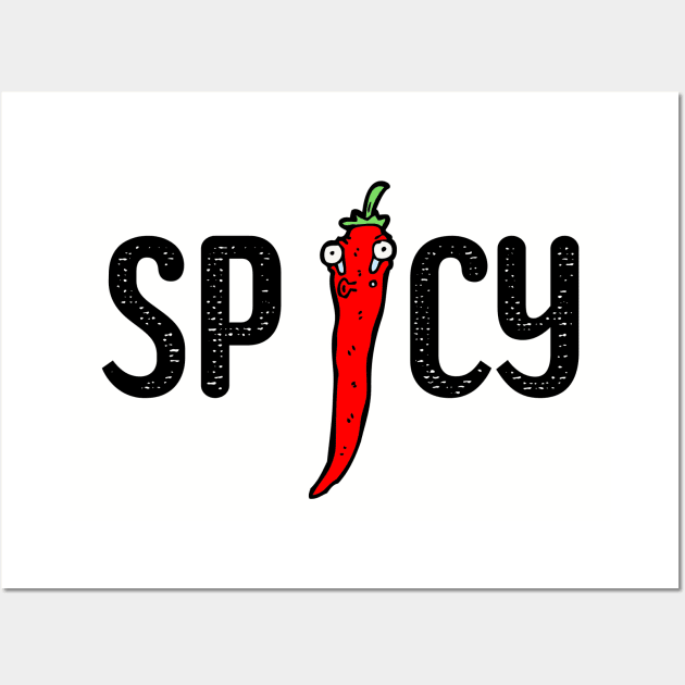 Spicy Funny Cartoon Chilli Pepper - Chilli - Posters and Art Prints ...