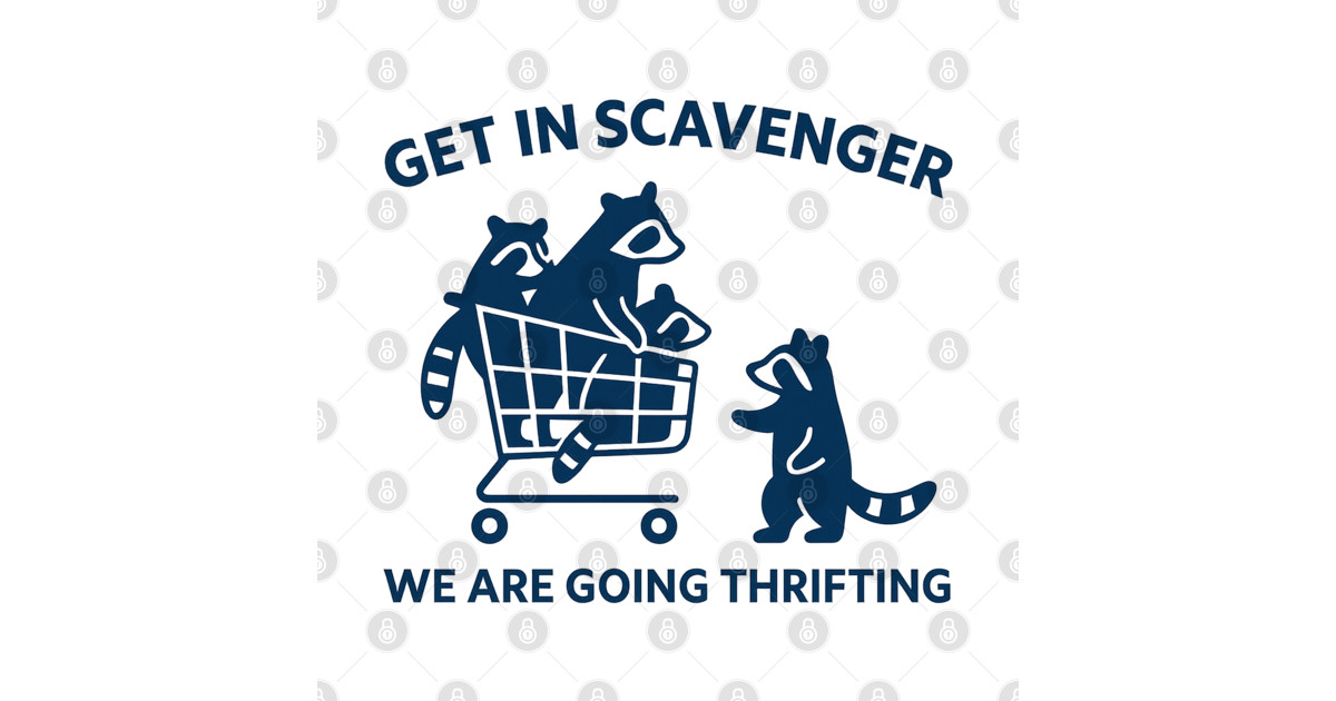 Get-In-Scavenger-We're-Going-Thrifting-Funny-Raccoon - Get In Scavenger ...