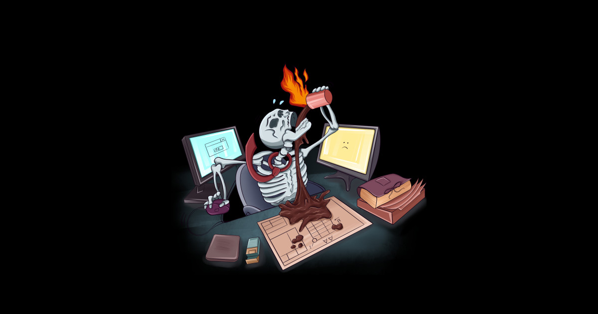 Office clerk - Skeleton - Sticker | TeePublic