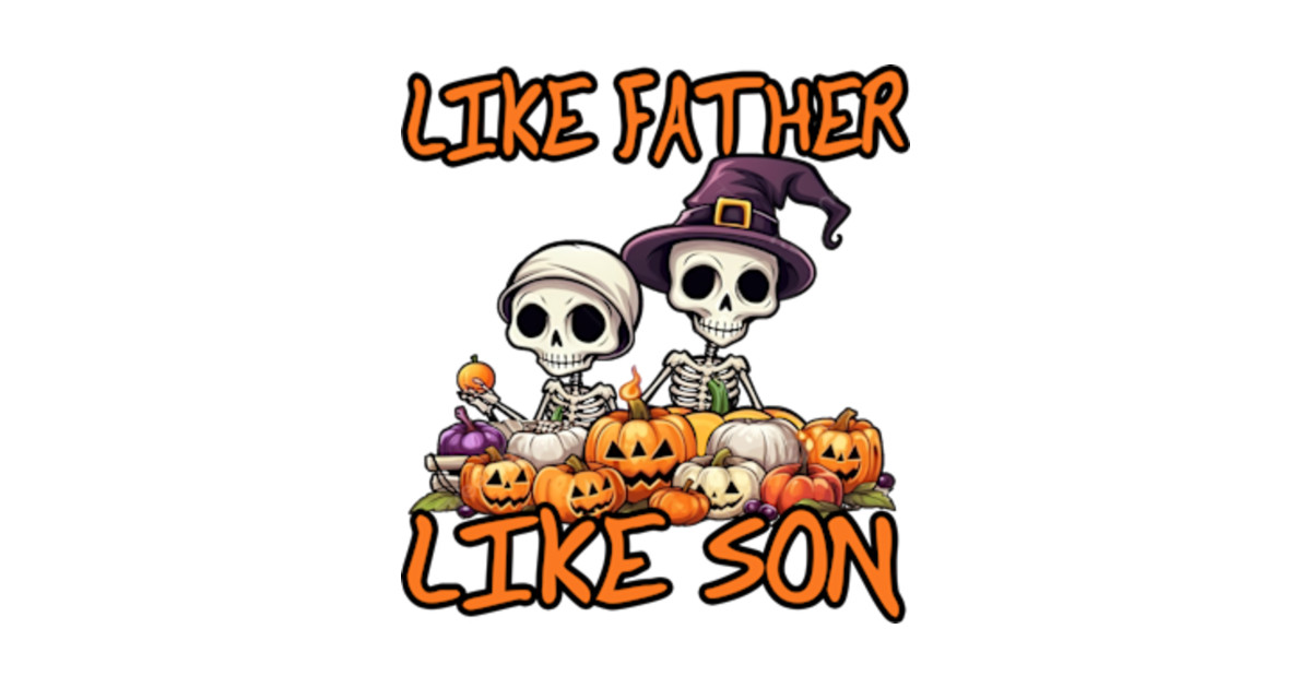 Skeleton Father Son Matching Halloween Costume T-Shirt ltsp - Matching ...