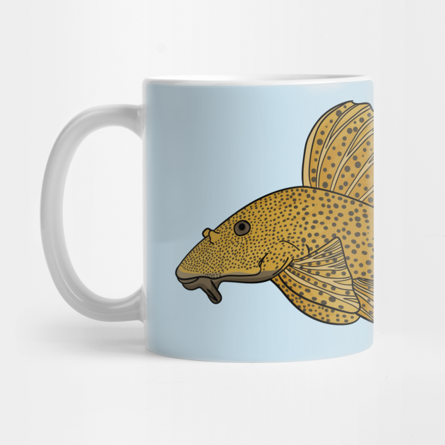 Pleco fish cartoon illustration - Pleco Fish Cartoon Illustration - Mug ...