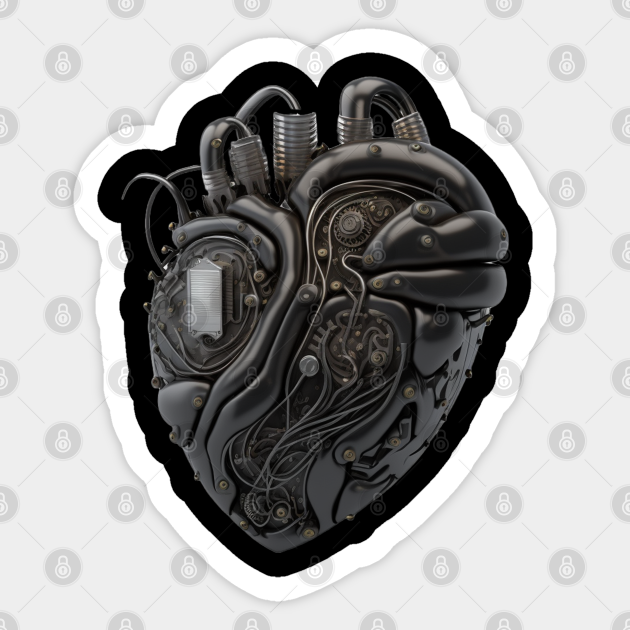 Cyborg Heart - Cyborg - Sticker | TeePublic