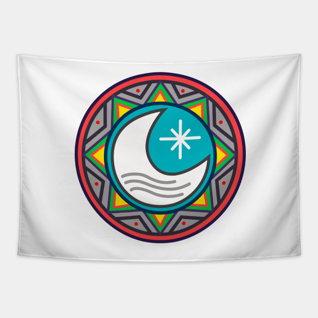 Sun and moon indigenous symbols - Hand Drawn Vector Illustration ...