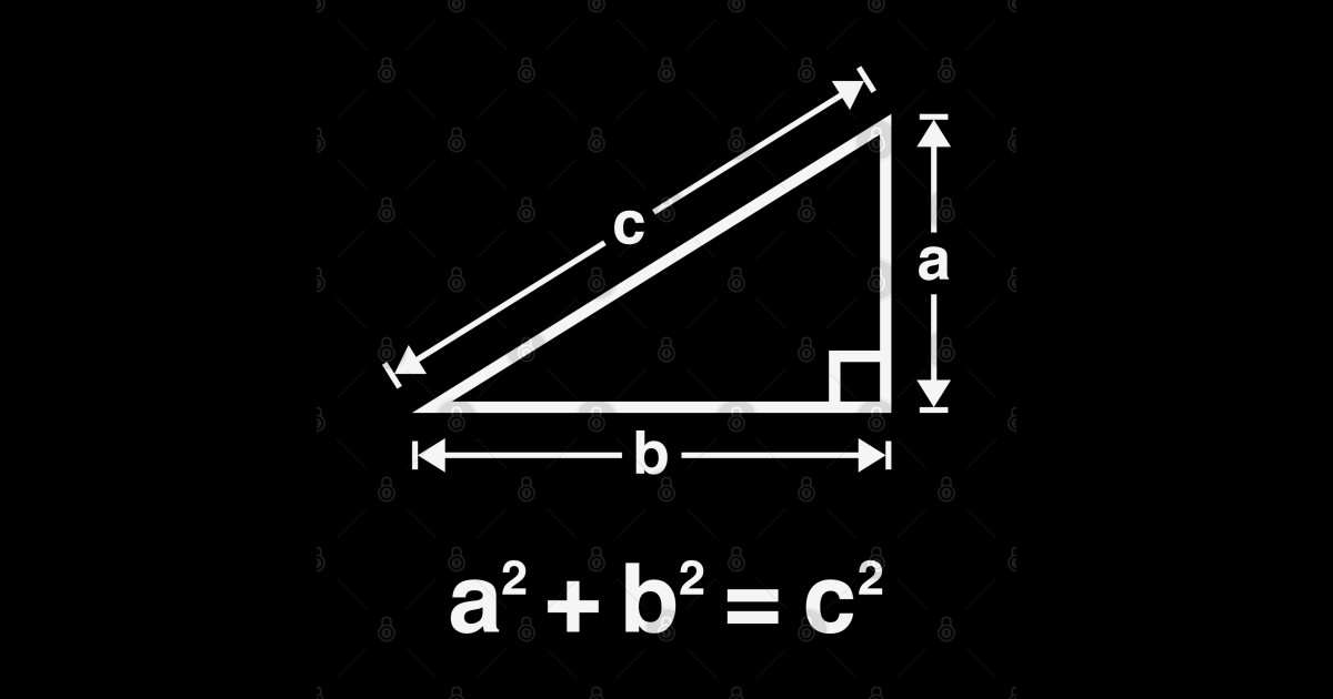 Pythagorean Theorem (Mathematics / White) - Ecole - Sticker | TeePublic