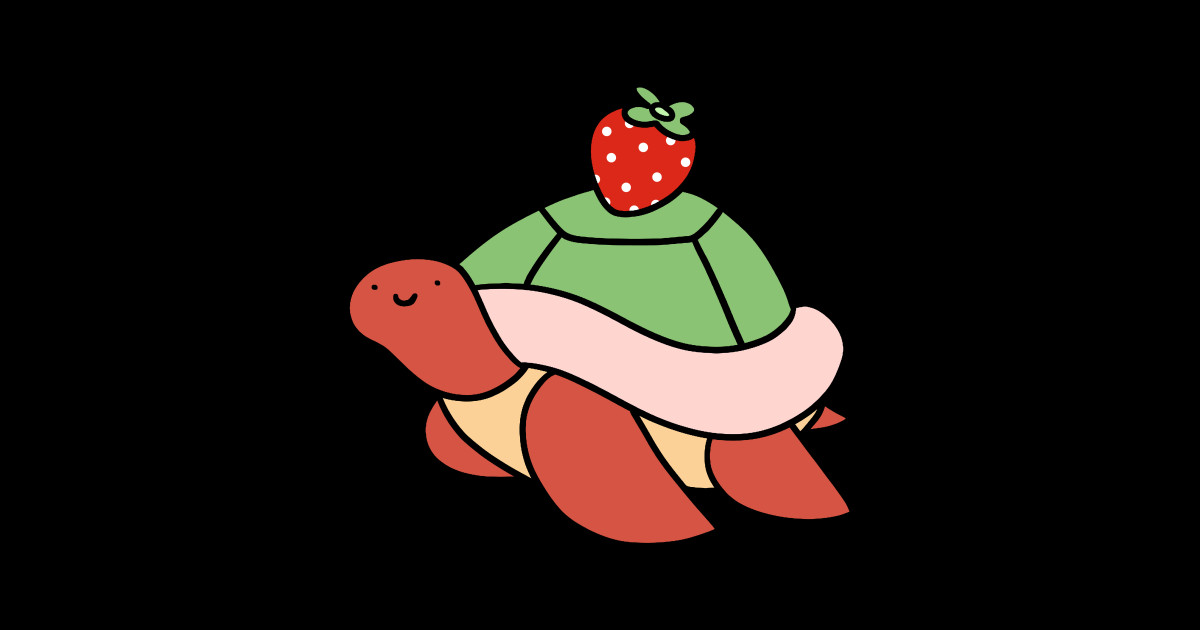 Strawberry Turtle - Turtle - Sticker | TeePublic
