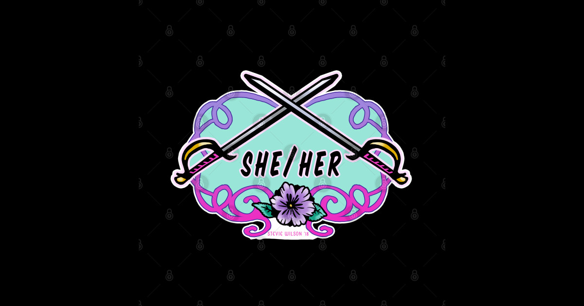 SHE/HER - Lgbtq - Sticker | TeePublic