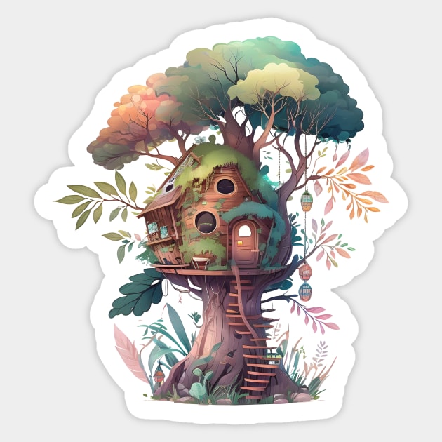 A tree House - Tree House - Sticker | TeePublic