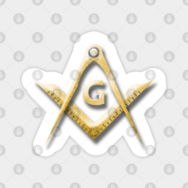 Freemasonry symbol - Square, compass ang G letter - Believe - Magnet ...
