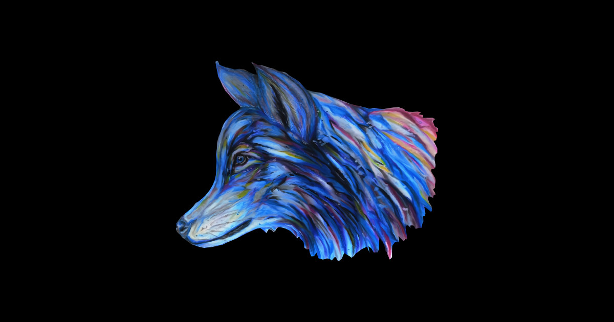 Blue Wolf - Blue Wolf - Sticker | TeePublic