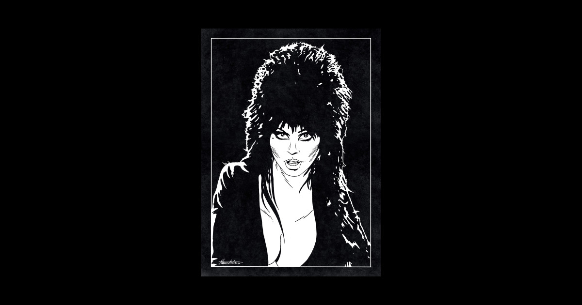 ELVIRA - MISTRESS OF THE DARK (Black and White) - Elvira - Sticker ...