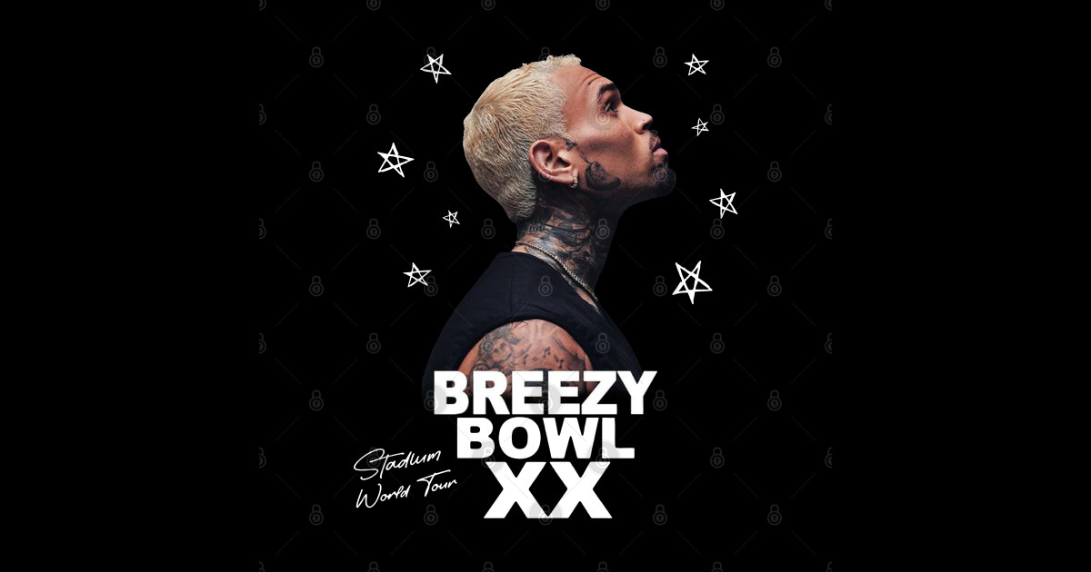 Chris Brown Breezy Bowl XX Tour - Chris Brown - Sticker | TeePublic