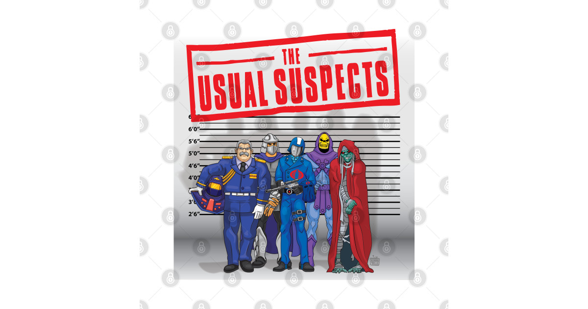 The Ususal Suspects. - 1980s Cartoons - T-Shirt | TeePublic