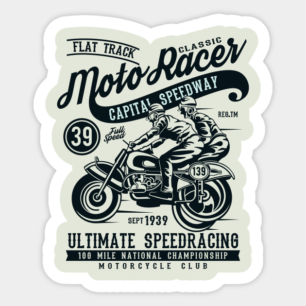 Motorcycle Racing - Motorcycle Racing - Sticker | TeePublic