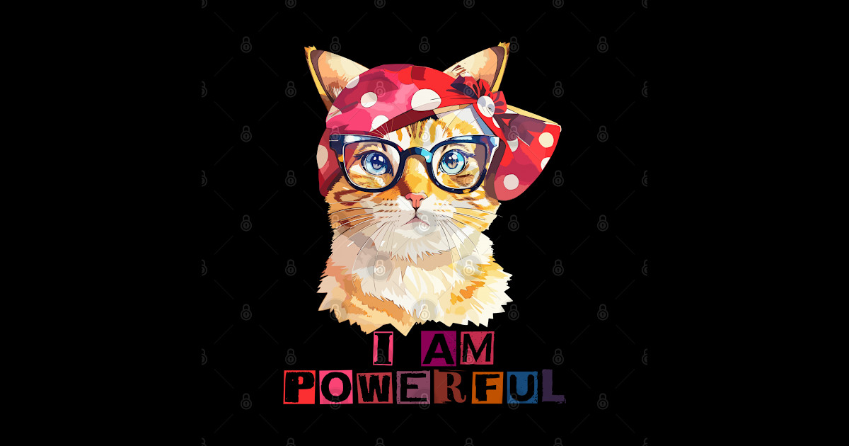 Powerful Affirmation Cute Cat - Affirmation - Posters and Art Prints ...