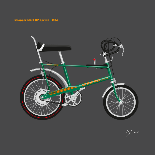 Raleigh Chopper Mk 2 GT Sprint, Flamboyant Green, 1974 - Raleigh ...