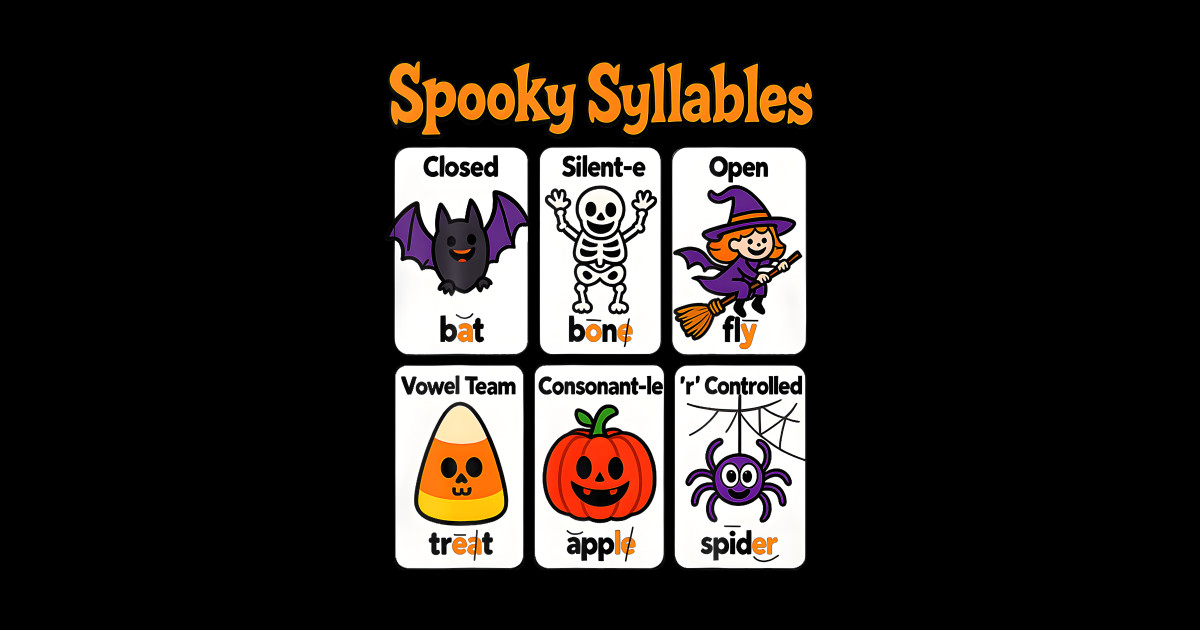 Spooky Syllables Teacher Halloween Classroom Learning - Halloween ...