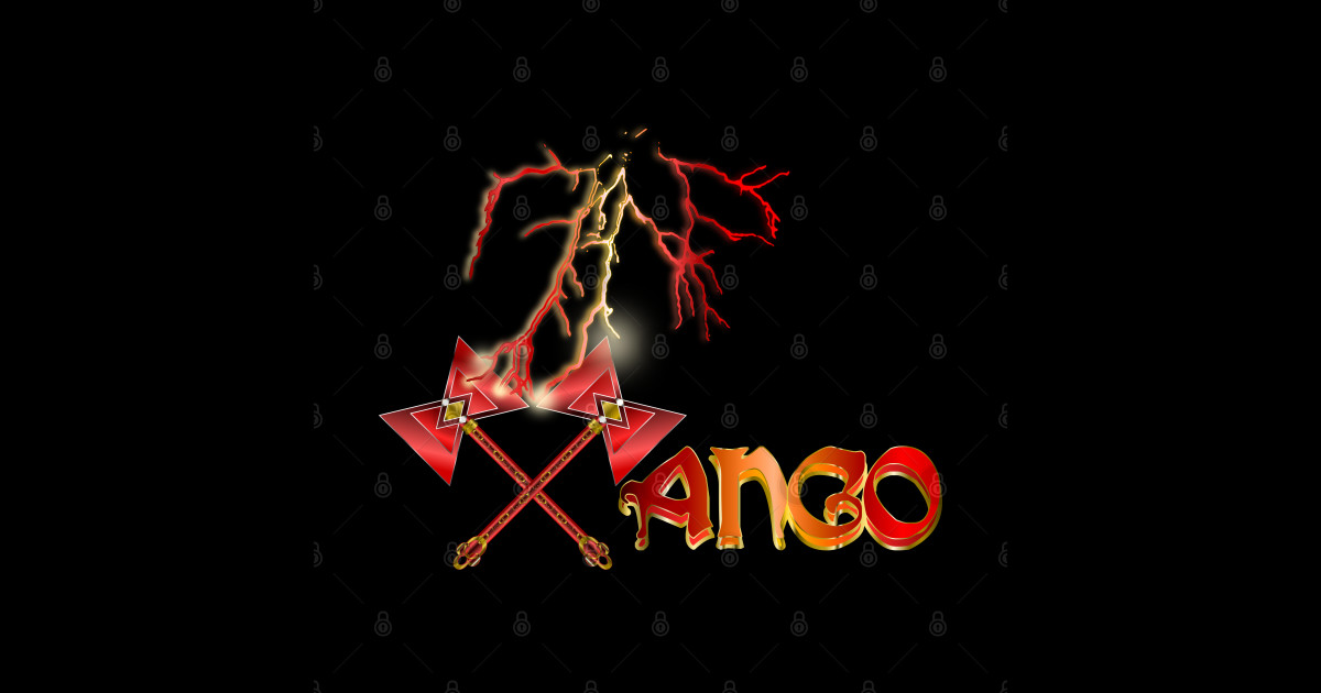 Xango - double thunder Axe monogram w Lightning Bolt - Chango - Sticker ...