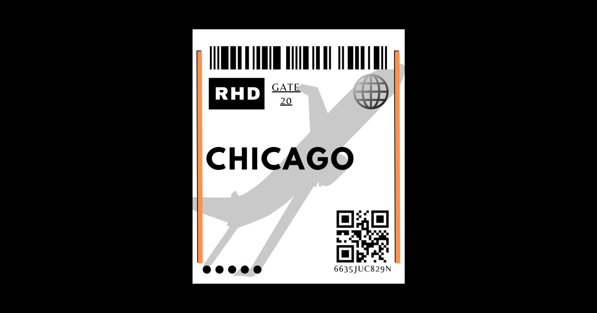 Chicago Ticket Design - Chicago Ticket Design - Sticker | TeePublic
