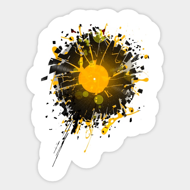 Don't Destroy the Vinyl - Broken - Sticker | TeePublic