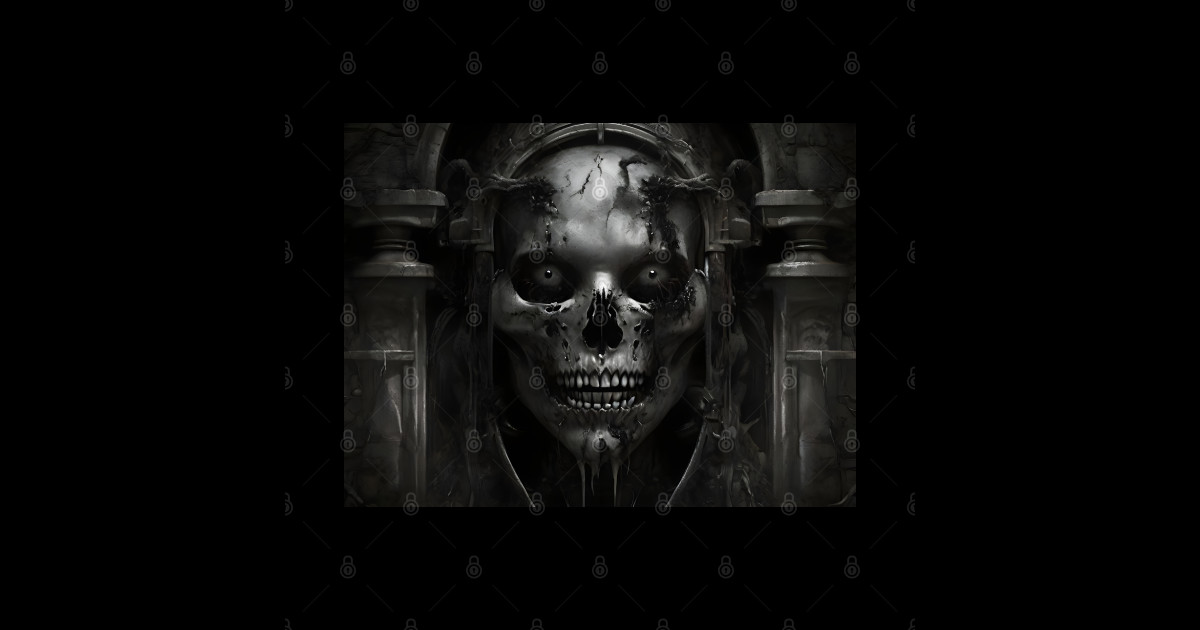 Dark Horrid Face - Horror - Sticker | TeePublic