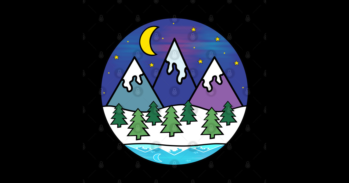 Winter Solstice - Celestial Night Sky Art - Winter Solstice - Sticker ...