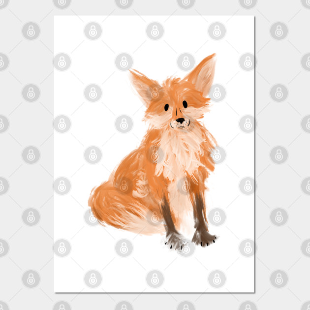 Fuzzy Fox - Fox - Posters and Art Prints | TeePublic