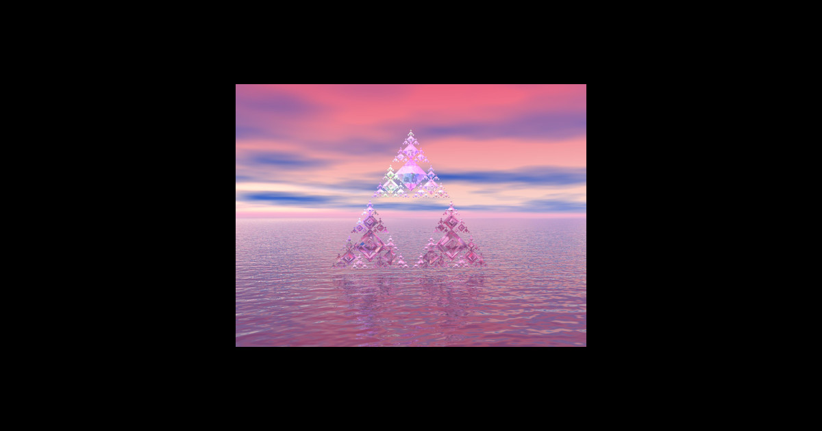 Sunset Crystal Sierpinski Triangle Fractal - Sunset - Posters and Art ...