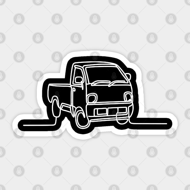 Kei Truck Line Art - Kei Truck - Sticker | TeePublic