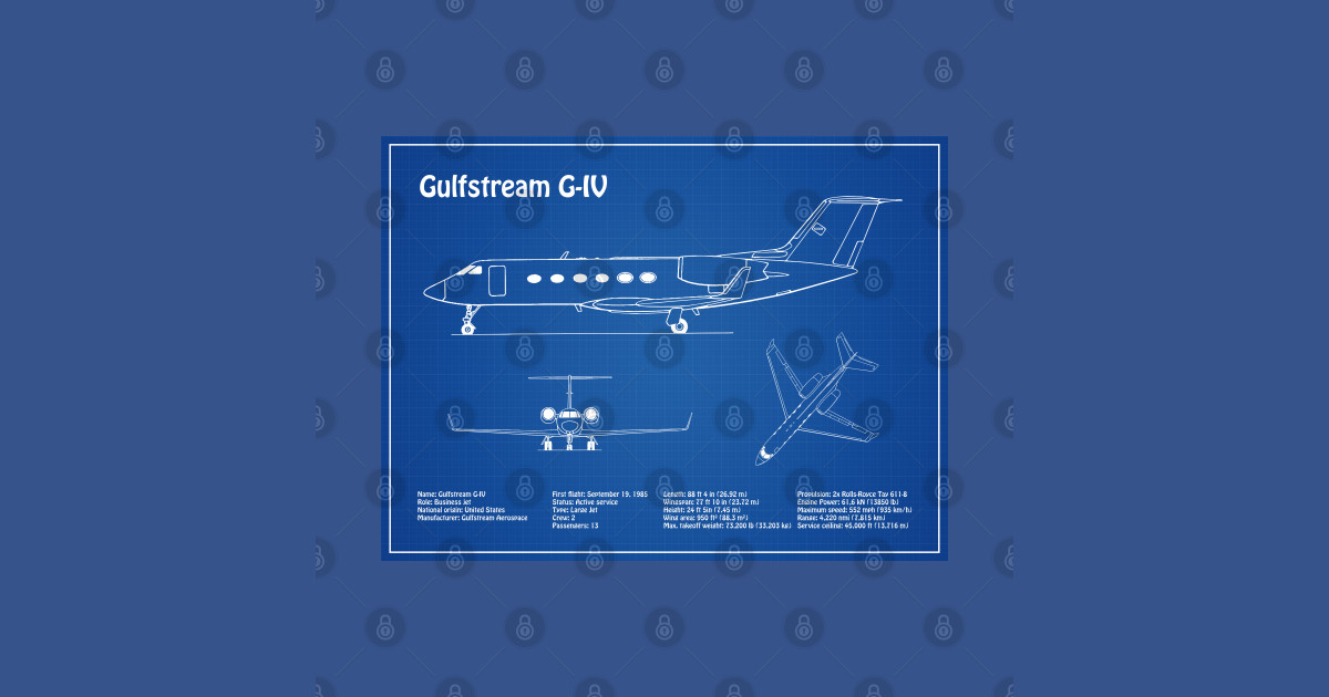Gulfstream G IV Business Jet - AD - Gulfstream G Iv - T-Shirt | TeePublic