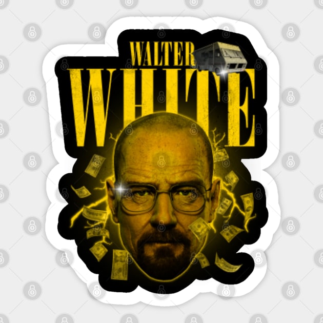 Walter White vintage style - Bryan Cranston - Sticker | TeePublic