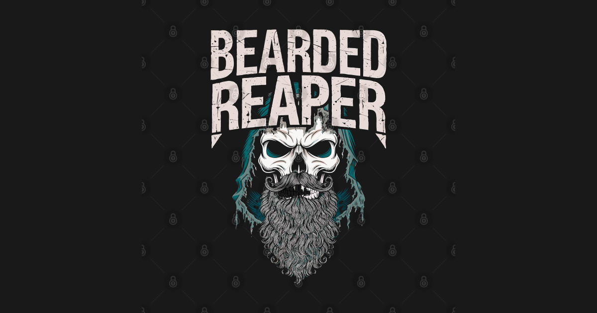 Bearded Reaper Skeleton in a Hood - Bearded Reaper - T-Shirt | TeePublic
